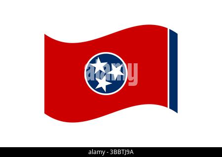 Flag of Tennessee. Tennessee flag long banner digital vector ...