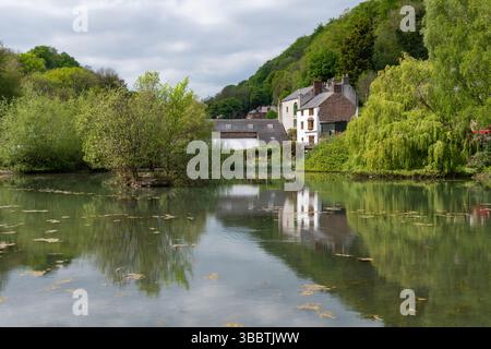 The village of Cromford near Matlock, Derbyshire, England Stock Photo ...