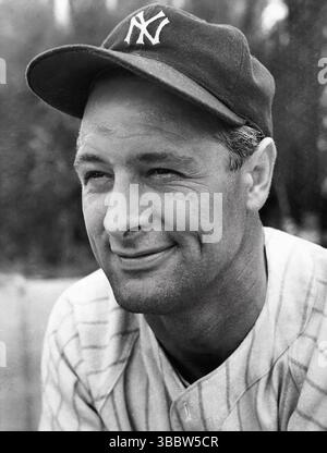 Lou Gehrig. Portrait of the American baseball player, Henry Louis ...