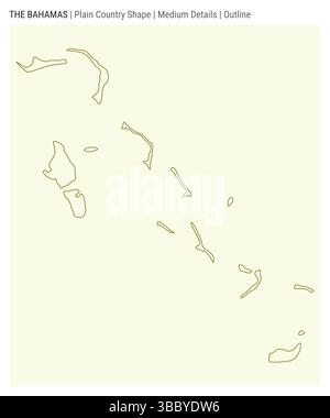 The Bahamas Map Flag. Map of The Bahamas with country flag isolated on ...