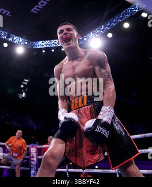 Emmanuel Buttigieg after beating Novak Radulovic in their middle weight ...