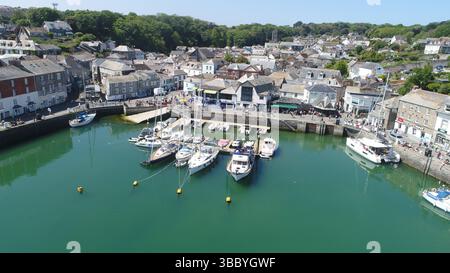 Aerial view of Padstow Harbour Marina Cornwall England Stock Photo - Alamy