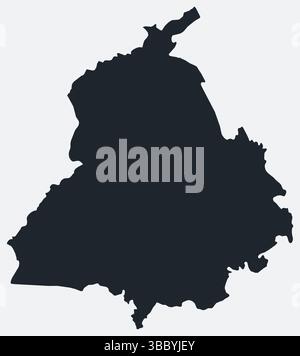 Punjab State Map Vector Icon. India Punjab Province State icon. Punjab ...