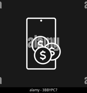 smartphone device with coins money vector illustration design Stock ...