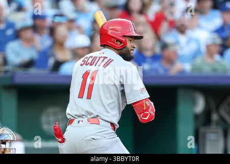St. Louis Cardinals' Victor Scott II bats during a spring training ...