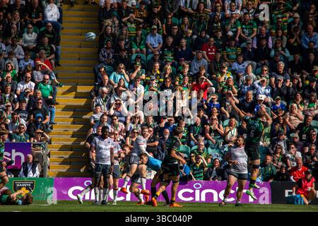 Northampton, UK, 17th May 2025 Northampton Saints 22 Jake Garside ...