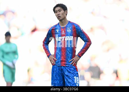 Daichi Kamada (18 Crystal Palace) during the 2025 FA Community Shield ...