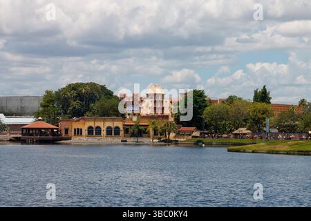 The Mexican pavillon pyramids and typical buildings at the World ...