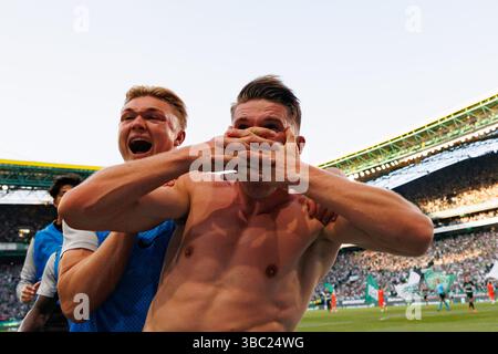 Viktor Gyokeres seen celebrating after scoring goal during Liga ...
