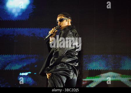 Mahmood live at Bologna Unipol Arena during N.L.D.A. Tour 2025 Stock ...