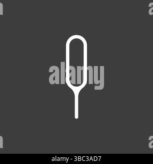 Sim ejector icon. Needle for opening SIM card slot of mobile phone ...