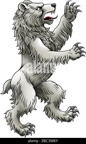 Rampant Bear Heraldry Heraldic Coat of Arms Crest Stock Vector Image ...