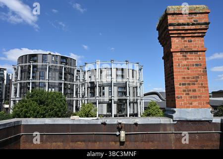 purely decorative chimney atop the St Pancras Waterpoint water tower in ...