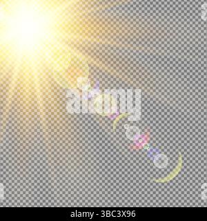 Realistic sun flare effect background Stock Vector Image & Art - Alamy
