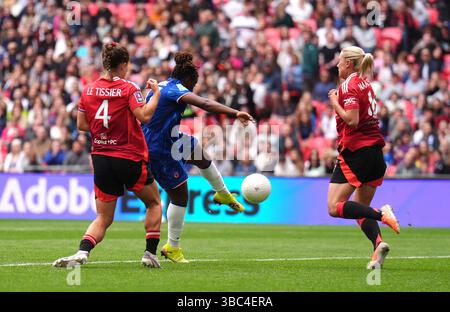 Chelsea's Sandy Baltimore scores their side's first goal of the game ...