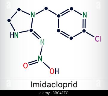 Imidacloprid molecule. Neonicotinoid insecticide used in agriculture ...