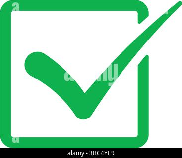 Minimalist green check mark icon Stock Vector Image & Art - Alamy