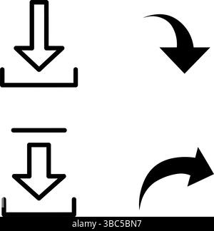 Right arrow icon. Simple glyph, flat vector of arrows icons for UI and ...