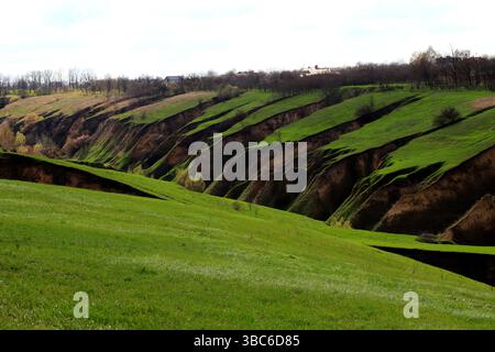 Beams ravines, beautiful landscape, soil erosion, landslide, threat to ...