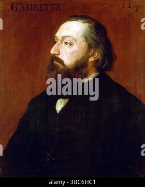 Portrait of Léon Gambetta (1838-1882), lawyer and politician, Riu ...