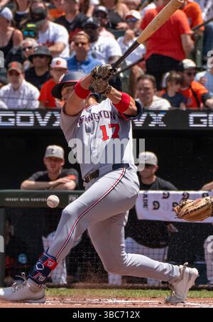 Washington Nationals' Alex Call (17) at bat against Houston Astros ...