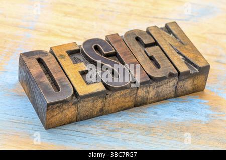 Design word abstract in vintage letterpress wood type printing blocks ...