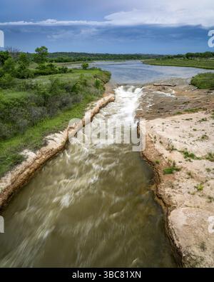 Norden Chute on Niobrara River in Nebraska, springtime scenery Stock ...