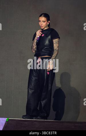 Puerto Rican singer and songwriter Young Miko during her concert at the ...