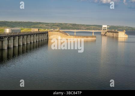 Fort Randall Dam and hydro power plant on Missouri River in South ...
