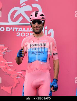 The pink jersey during the team presentation ahead of the Giro d’Italia ...