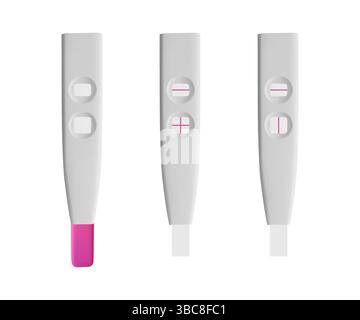 Pregnancy test with two lines. Positive pregnancy test result. Planning ...