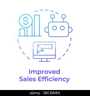 Improved efficiency blue gradient concept icon Stock Vector Image & Art ...