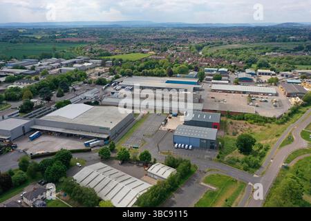 Aerial drone view of the Rotherwas industrial estate, formerly the ...