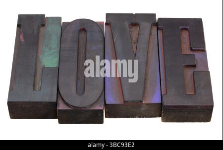 Love - word on wooden blocks - 3D illustration Stock Photo - Alamy