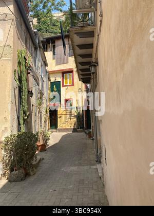 View of a narrow street in Modica, Sicily, Italy Stock Photo - Alamy