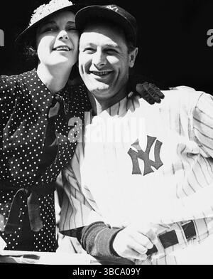 Lou Gehrig, "the Iron Horse," and his wife, Eleanor, who were married ...