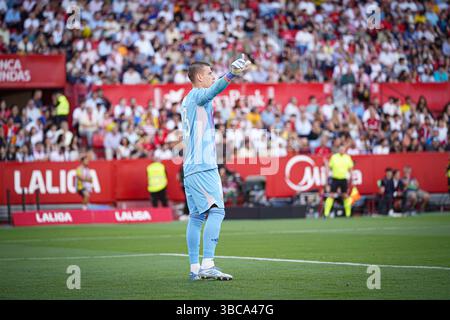 Andriy LUNIN of Real Madrid during the Spanish championship La Liga ...