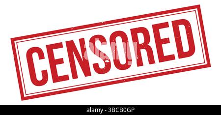 censored red square grunge stamp on white Stock Vector Image & Art - Alamy