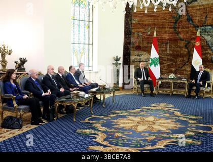 Lebanese President Joseph Aoun meets with King Hamad bin Isa Al Khalifa ...