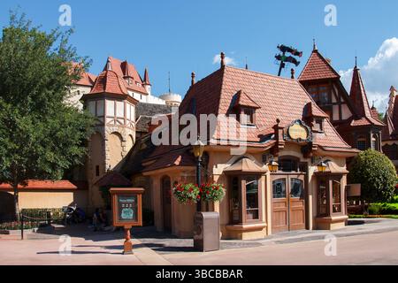 The Germany Pavilion traditional buildings, Epcot amusement park ...