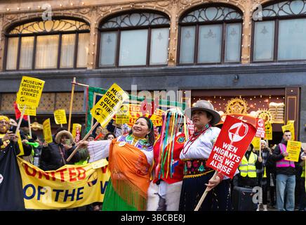 Protesters rally outside Harrods department store in London as Harrods ...