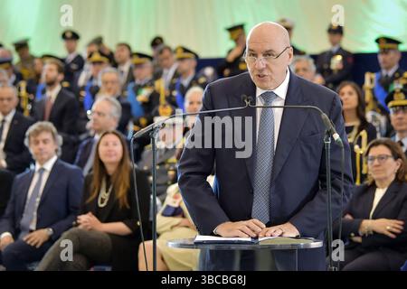Ciampino, Italy. 19th May, 2025. The Minister of Defense of the Italian ...