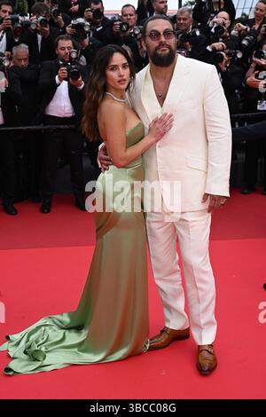 Jason Momoa and Adria Arjona attend the UK Sneak Peak Fan Event for ...