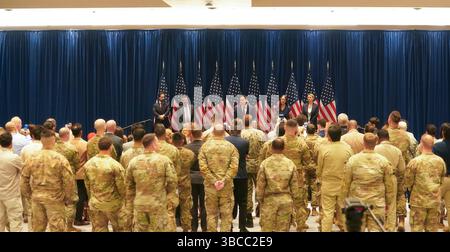 Secretary Marco Rubio holds a meet and greet with employees and ...