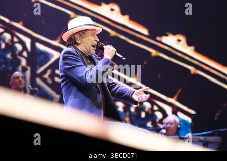 The singer Joaquin Sabina performs during a concert at the Movistar ...