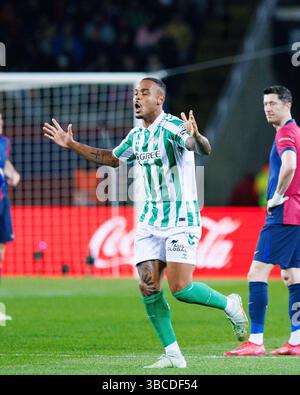 Natan de Souza of Real Betis in action during the Spanish league ...