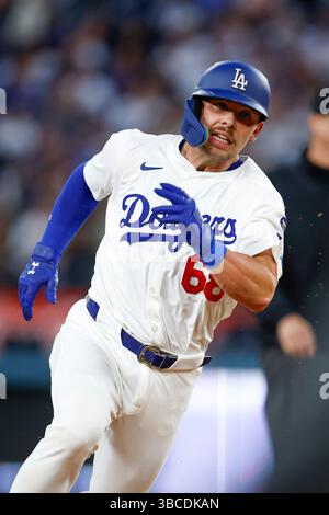 Los Angeles Dodgers' Dalton Rushing gets ready in the dugout prior to a ...