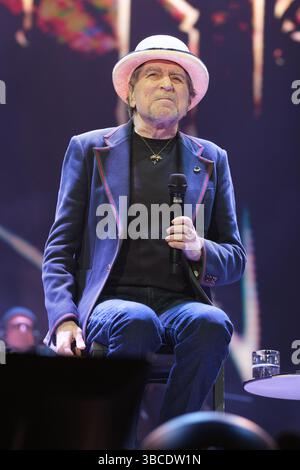 Singer Joaquin Sabina performs during a concert at the Movistar Arena ...