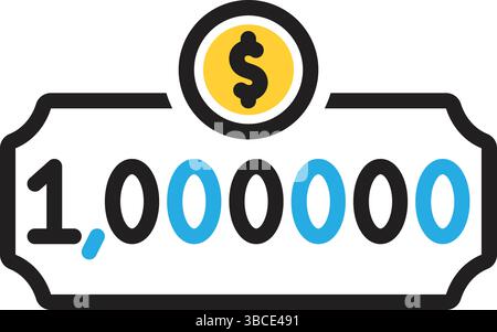 Icon for million,cheque Stock Vector Image & Art - Alamy