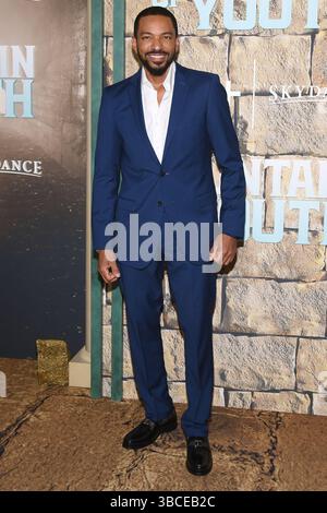 Laz Alonso attends the premiere of "Fountain of Youth" at the American ...